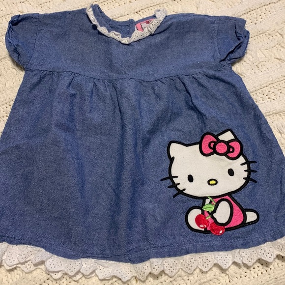 Hello Kitty | Dresses | Hello Kitty Denim Dress | Poshmark